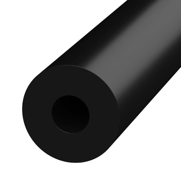 POM ofwel Polyacetaal/Delrin holstaf zwart Ø20/Ø10 mm lengte 1000 mm